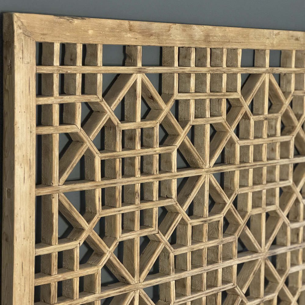 Chinese Fretwork Window Panel | Oriental Wooden Wall Hanging | TUHAI ...