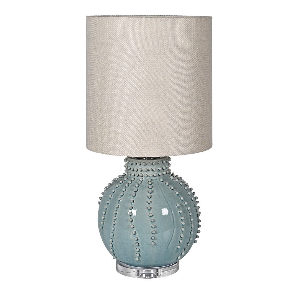 Blue Porcelain Table Lamp with Cream Shade | LIAN | Orchid