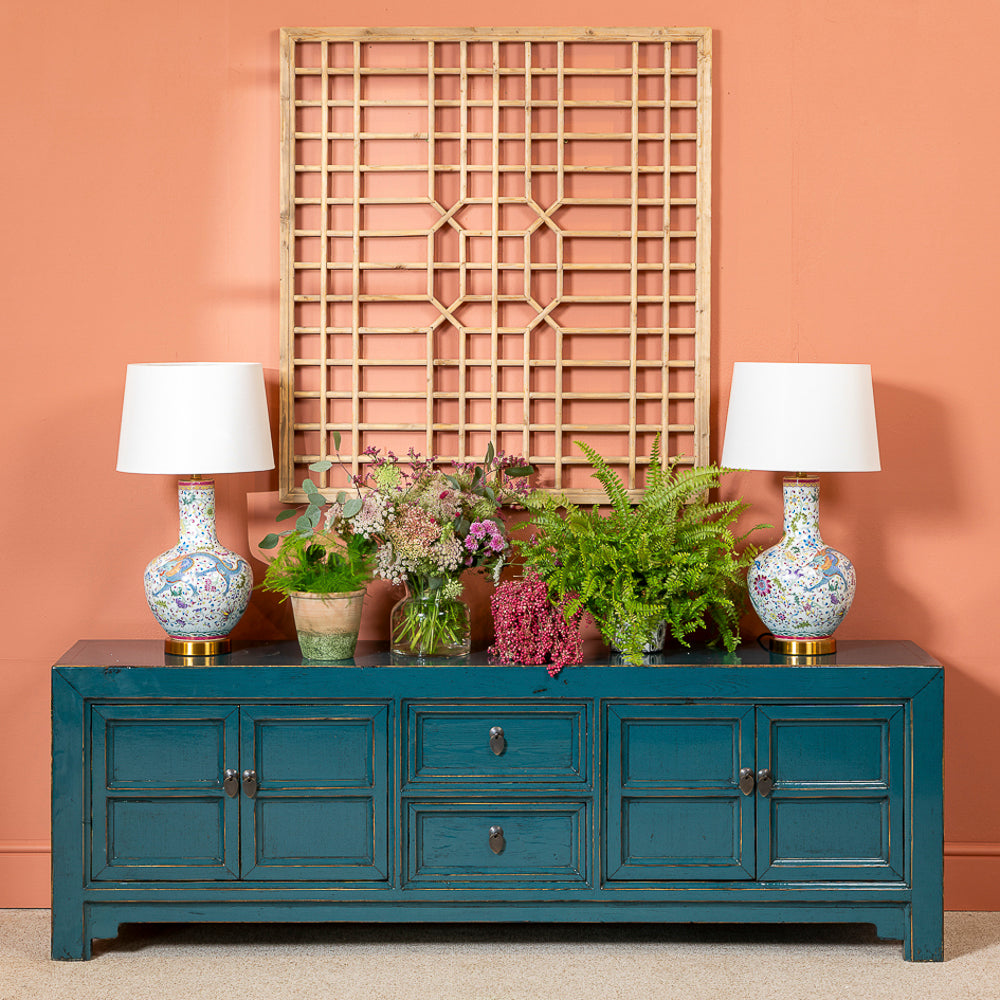 Chinese Fretwork Window Panel | Oriental Antique Wall Hanging | DAQUING ...