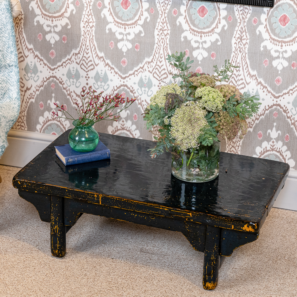 Chinese Indigo Kang Coffee Table| ZHUZI Vintage Coffee table | Orchid