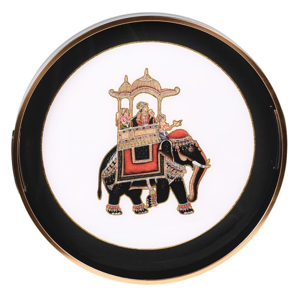 HOWDAH Round Elephant Tray | ORCHID | Orchid
