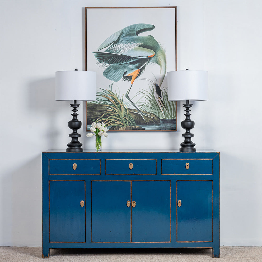 Cobalt Blue Chinese Sideboard | Oriental Blue Lacquer Sideboard | PERTH ...