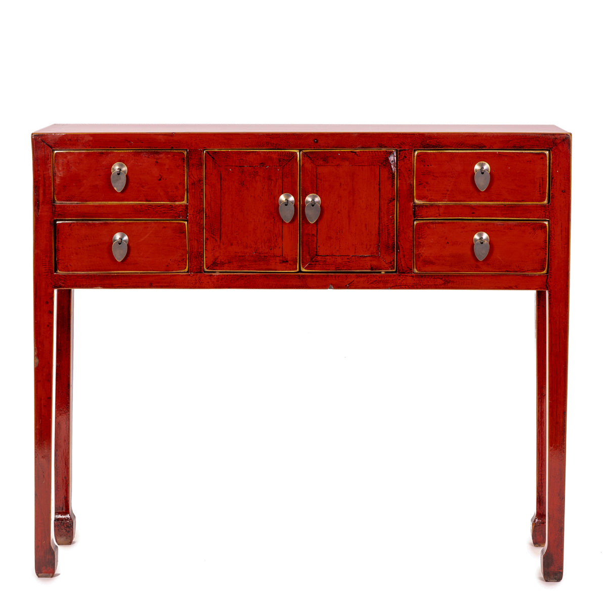 Chinese Red Ladies Cabinet | Oriental Slim Hall Table | KOWLOON | Orchid