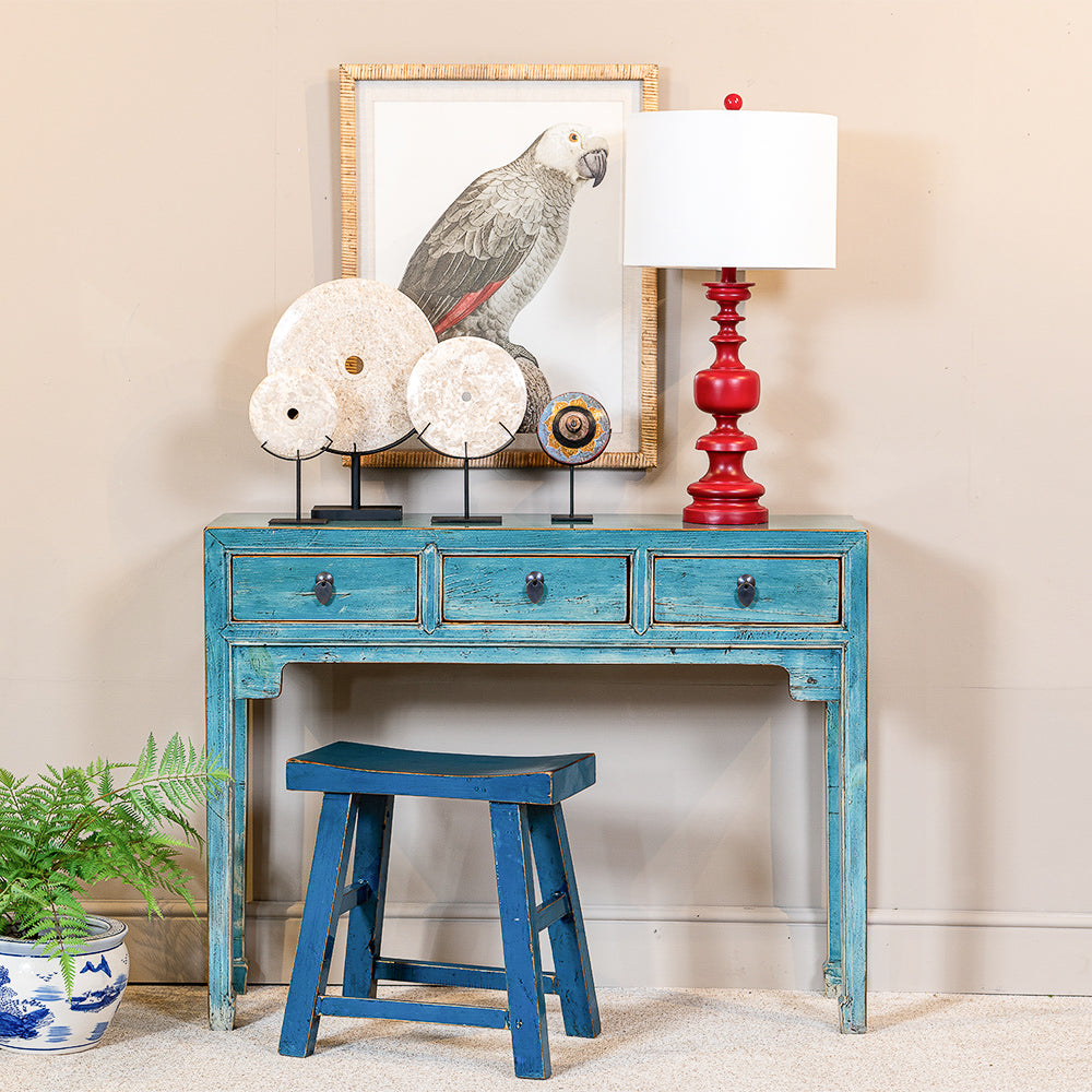 Blue Lacquer Chinese Console Table | Oriental Blue Hall Table | HAMPTON ...